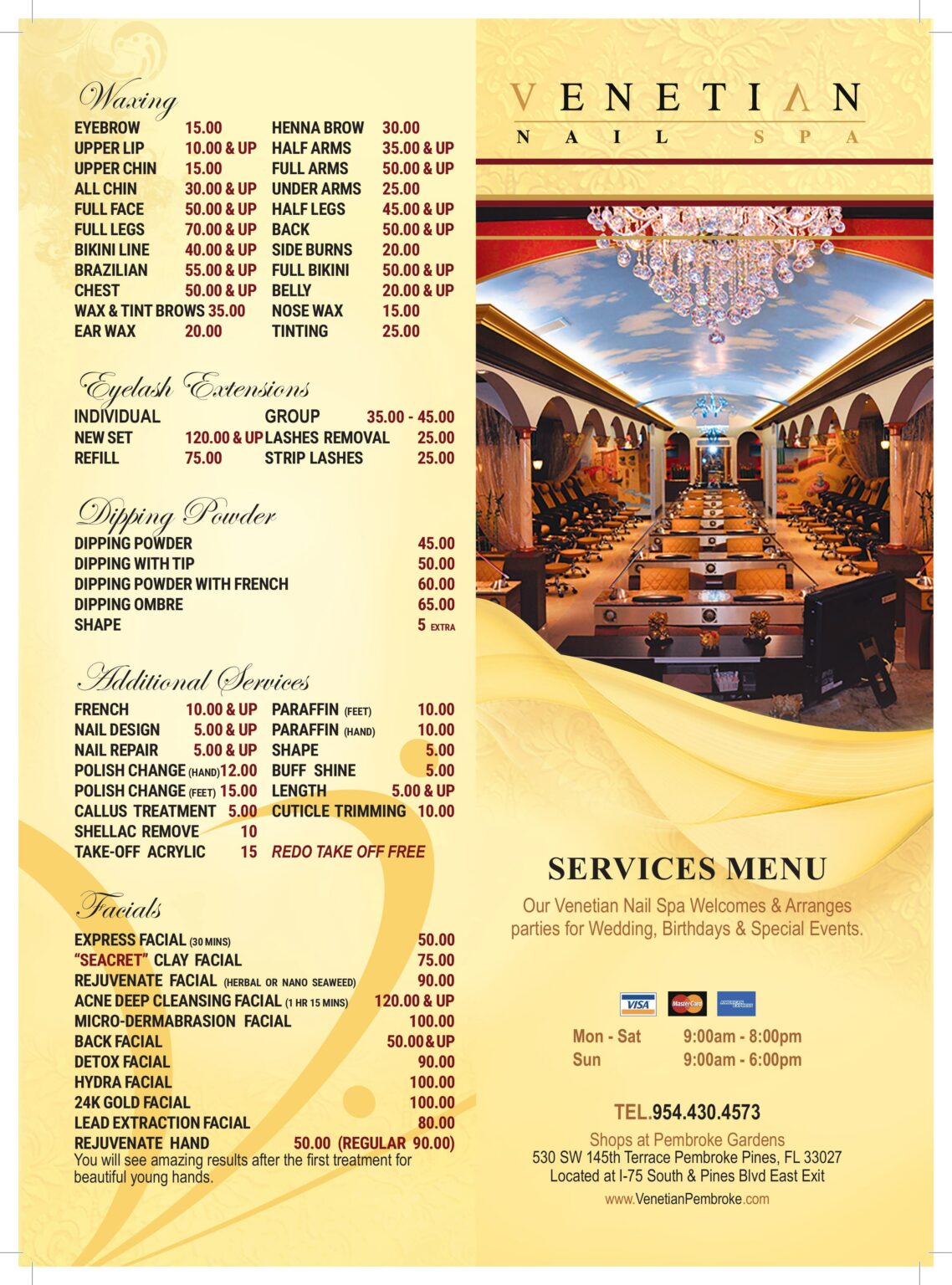 Services – Venetian Nail Spa – Pembroke Pines Nail Salon